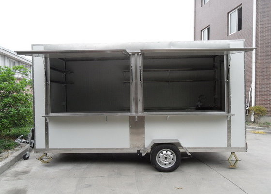 Outdoor Mobile Fast Food  Trailers 4 Meters With CE Certificate