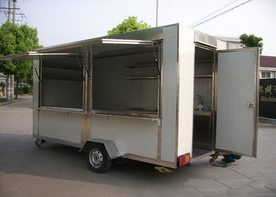 Outdoor Mobile Fast Food  Trailers 4 Meters With CE Certificate