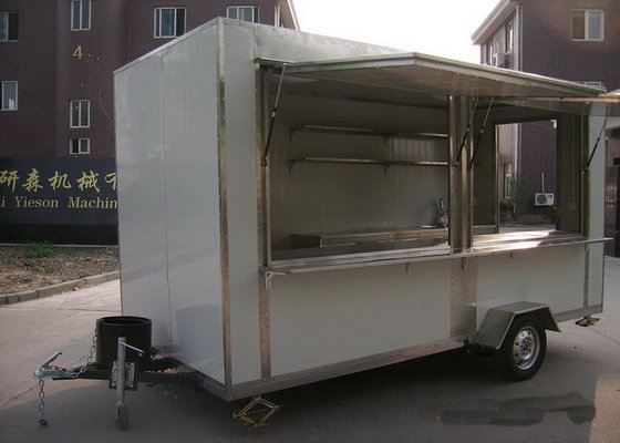 Outdoor Mobile Fast Food  Trailers 4 Meters With CE Certificate