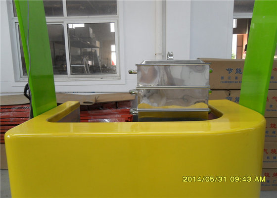 Yellow And Green Mobile Food Carts Stainless Steel Material