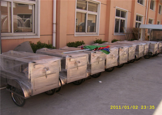 Stainless Steel Hot Dog Cart , Street Food Trailer / Mobile Kitchen Trailer