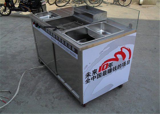 Humburger Mobile Food Kiosk , Food Mobile Carts Large Fryer
