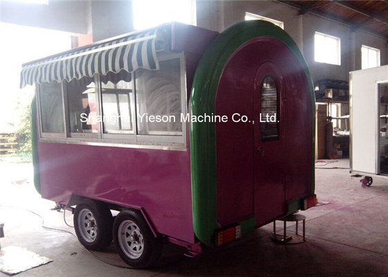 Outdoor Fast Food Catering Trailers Mobile Kitchen Cart With Kitchen Equipments