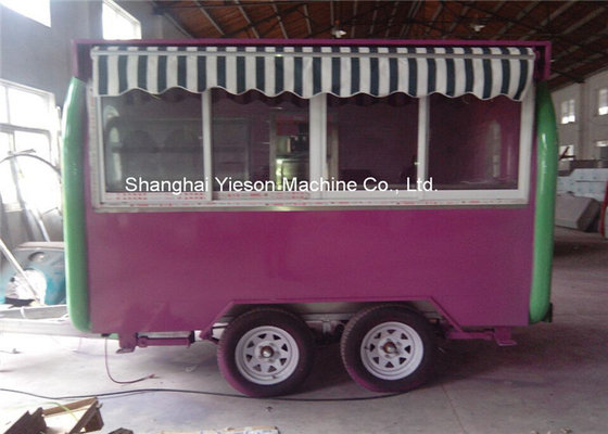 Outdoor Fast Food Catering Trailers Mobile Kitchen Cart With Kitchen Equipments