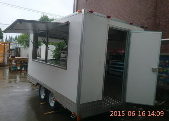 Square Shaped Ice Cream Cart Trailer Catering Van Rental 3.9M Length