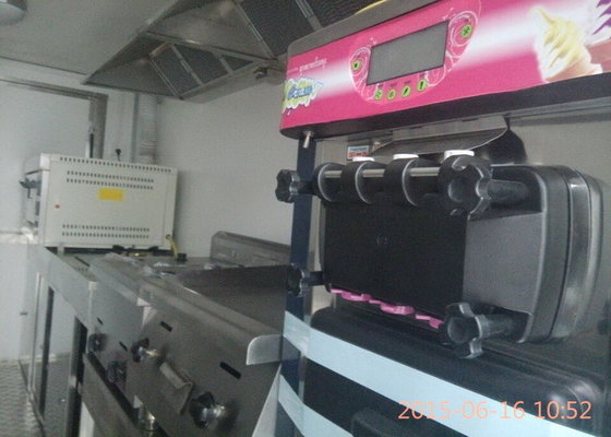 Square Shaped Ice Cream Cart Trailer Catering Van Rental 3.9M Length