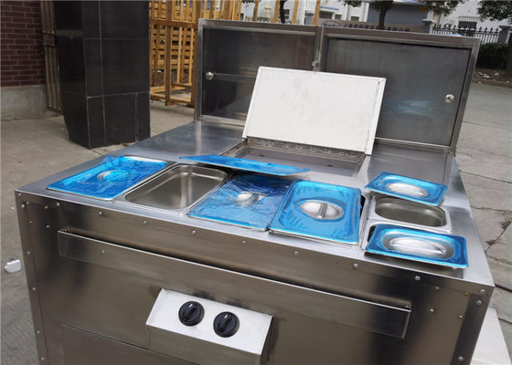 Stainless Steel Hot Dog Vending Cart / Snacking Cart W 40" x L 48" x H24"