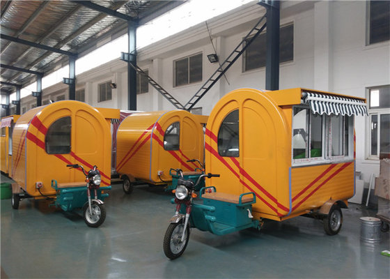 Chargeable Battery Tricycle Food Cart Street Food Kiosk 10L Waste Water Tank