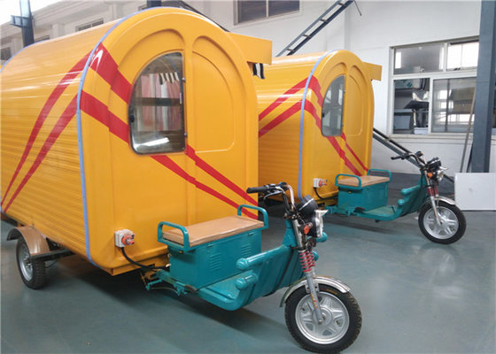 Chargeable Battery Tricycle Food Cart Street Food Kiosk 10L Waste Water Tank