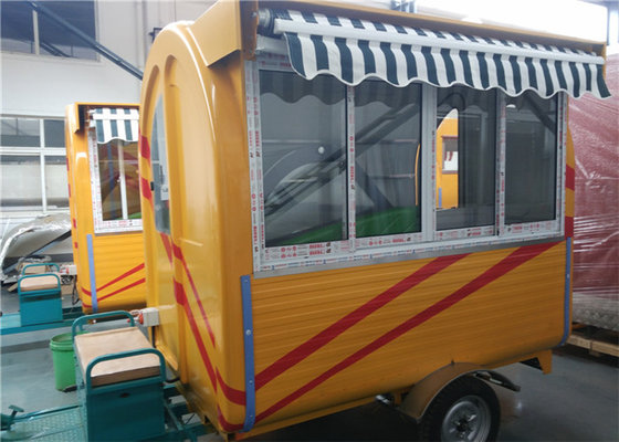 Stainless steel Tricycle Food Cart  For Frying Ice Cream , Mobile Ice Cream Truck cart