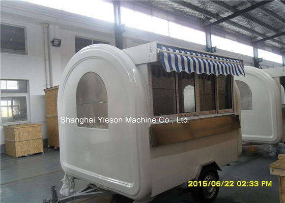 Fiberglass Concession Trailers Hot Dog Vending Trailers , Mobile Ice Cream Trailers