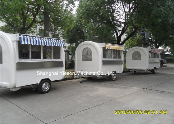 Fiberglass Concession Trailers Hot Dog Vending Trailers , Mobile Ice Cream Trailers