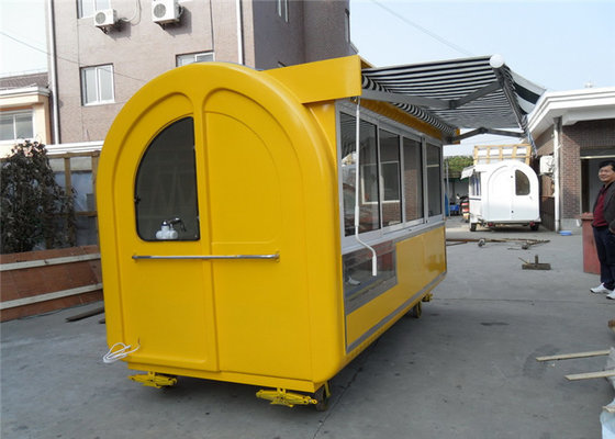 Mobile Caravan Outdoor Food Kiosk Moving Truck , Street Fast Food Cart