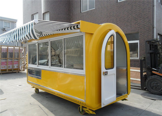 Mobile Caravan Outdoor Food Kiosk Moving Truck , Street Fast Food Cart