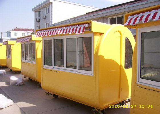 Strong Steel Mobile Food Kiosk Fast Food Mobile Kiosk Crepe Cart