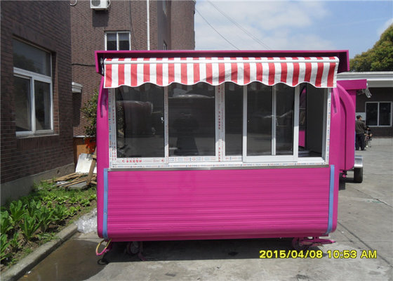 Purple Mobile Food Kiosk , Outside Mobile Crepe Cart Hire 220V