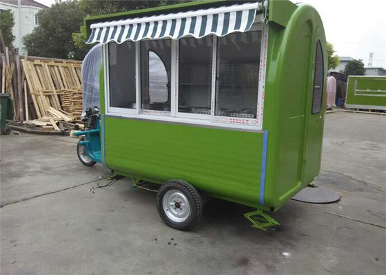 Strong Steel Mobile Tricycle Vending Cart  For Fast Food , Mobile Food Truck