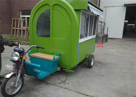 Strong Steel Mobile Tricycle Vending Cart  For Fast Food , Mobile Food Truck