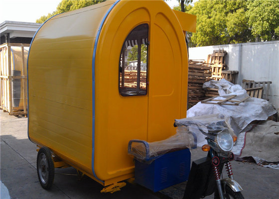 Sandwich Panel Tricycle Food Cart , Mobile Fast Food Cart Mobile Restaurant