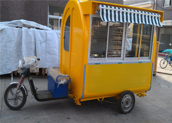 Sandwich Panel Tricycle Food Cart , Mobile Fast Food Cart Mobile Restaurant