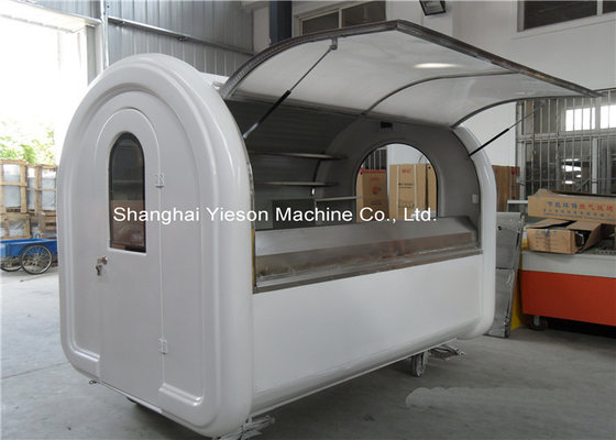 Fiberglass Mobile Catering Trailers With Canopy , Food Vending Carts