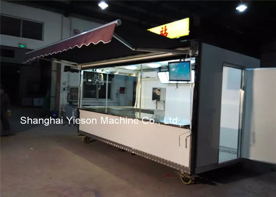 Snack Customized Stainless Steel Coffee Cart  Coffee And Drinks Business