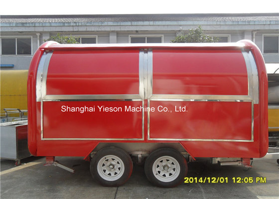 Food Service Trailer  Vending Cart Fiberglass With  Four Windows