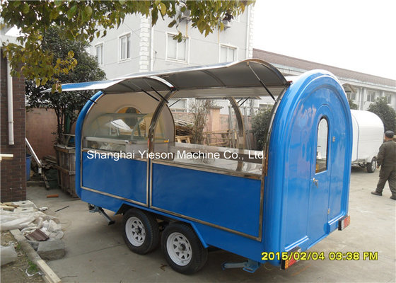 Food Service Trailer  Vending Cart Fiberglass With  Four Windows