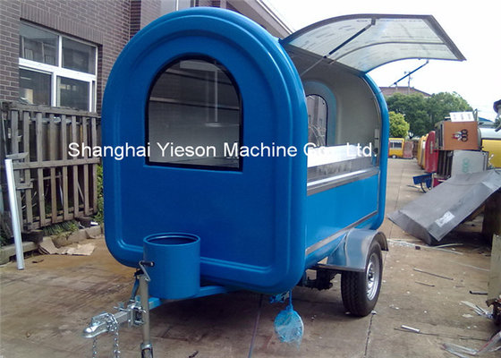 Customs Mobile Fiberglass Concession Trailers Fast Food Trucks Crepes