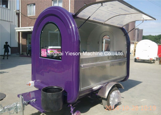 Yieson ODM Fiberglass Concession Trailers BBQ Food Carts 460KGS