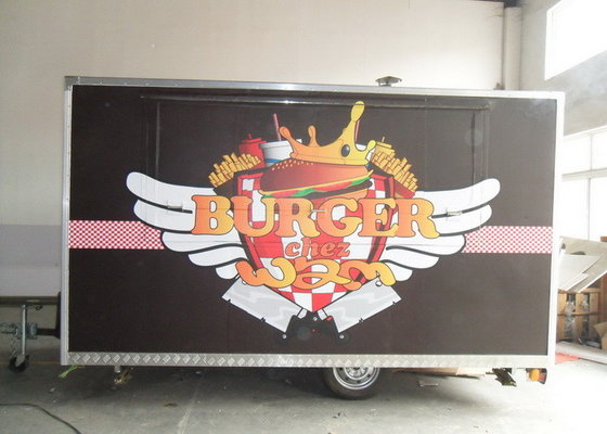 Snack Food Shop Mobile Catering Vans With Customized Sticker