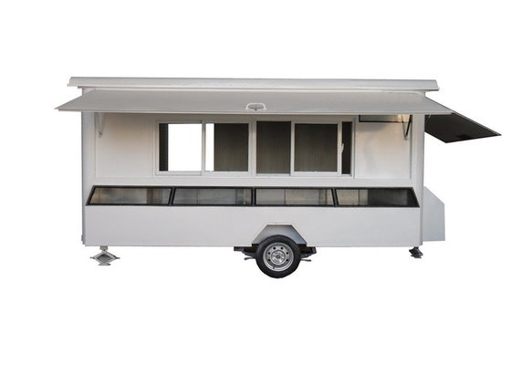 Glass Window Mobile Kitchen Container With Awning , Mobile Kitchen Cart