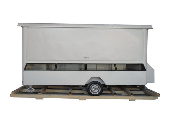 Glass Window Mobile Kitchen Container With Awning , Mobile Kitchen Cart