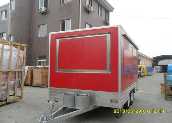 Mobile Fast Food Caravan Food Catering Van With Disc Brakes Double Axle
