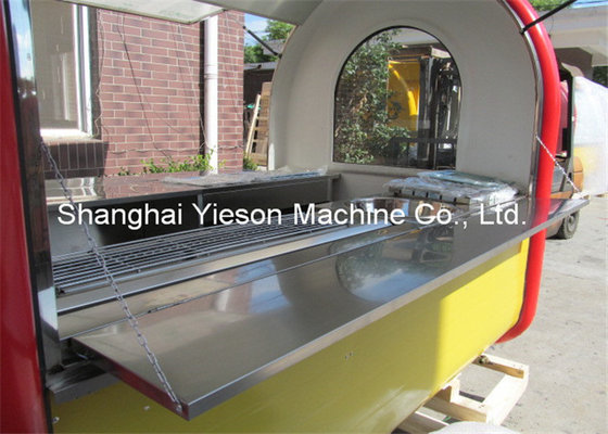 Stainless Steel Food Cart Hot Dog Vending Beverage Carts Concession Kiosk