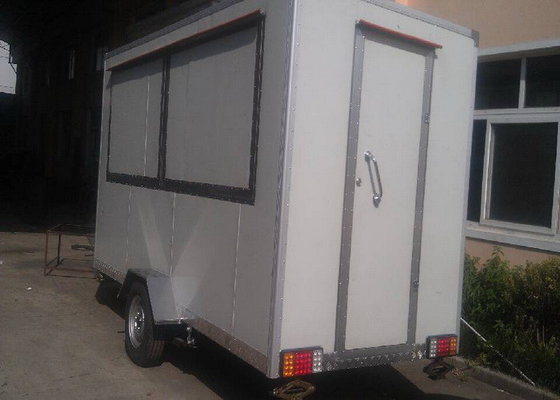 Snack Food Kiosk Mobile Fast Food Trailer With Wheels On Outside