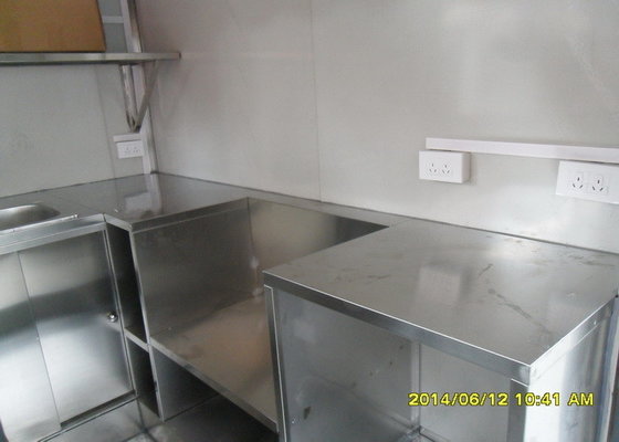 Street Stainless Steel Coffee Cart With Yellow White Strip Awning
