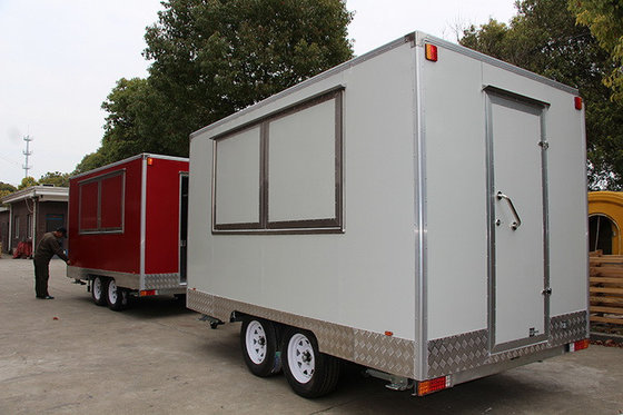 Window Customized Mobile Food Caravan Catering Van For Commercial Using