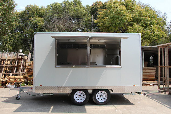 Window Customized Mobile Food Caravan Catering Van For Commercial Using