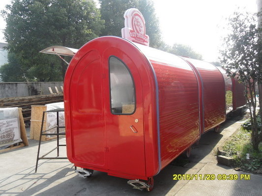 Stainless Steel Vending Carts Mobile Food Kiosk With Customized Lighting Box