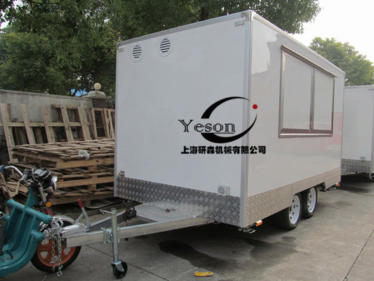 GRP Material Mobile Kitchen Concession Trailer For Ice Cream