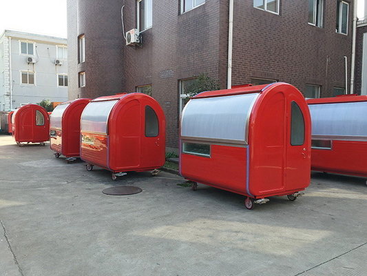 Round Shape Strong Stainless Steel Mobile Food Cart With Wheels