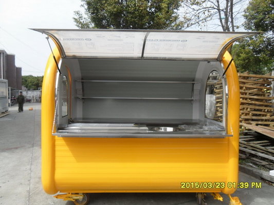 220-240V Vending Food Mobile Food Carts Drop - Leaf plates At Serving Window