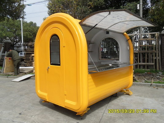 220-240V Vending Food Mobile Food Carts Drop - Leaf plates At Serving Window