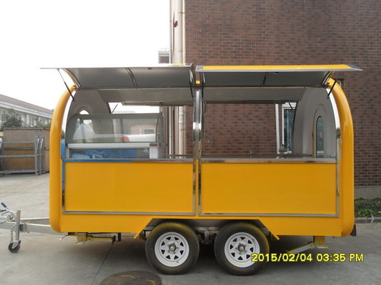 Commercial Outdoor Mobile Kitchen Trailers By Fiberglass And Stainless Steel
