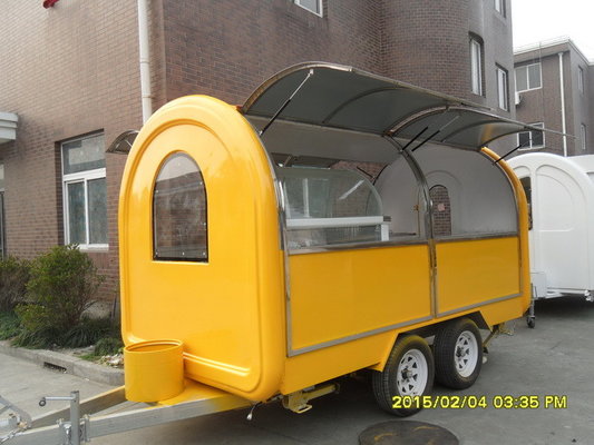 Commercial Outdoor Mobile Kitchen Trailers By Fiberglass And Stainless Steel