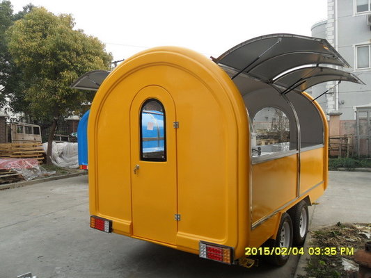 Commercial Outdoor Mobile Kitchen Trailers By Fiberglass And Stainless Steel