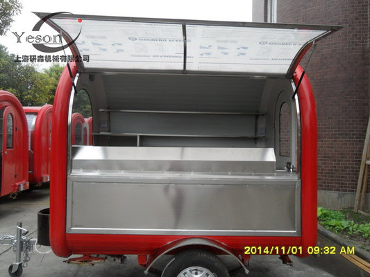 Gas Griddle Mobile Kitchen Concession Trailer Easy To Clean Up
