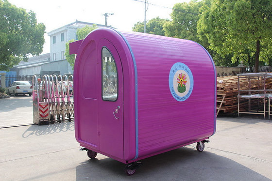 Strong Steel Structure Snack Mobile Food Catering With Canopy On Top
