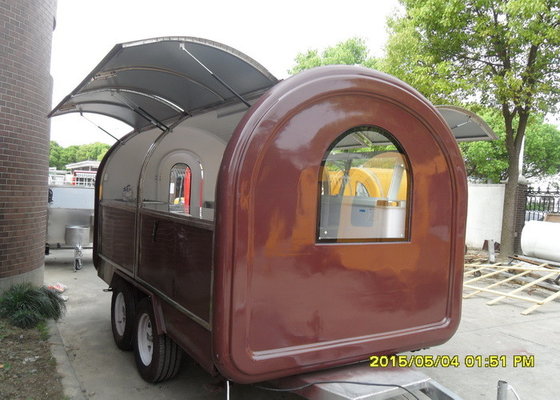 Opening Both Sides Stainless Steel Food Kiosk Trucks And Trailers